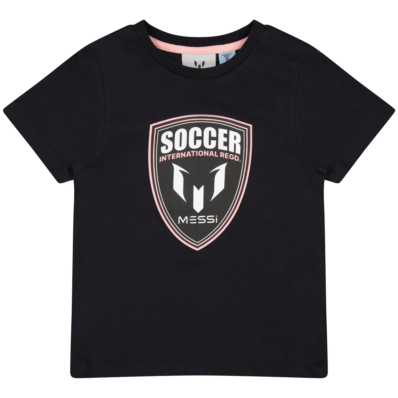 T-Shirt deportiva Messi Manga corta logo soccer tee Messi color negro ...